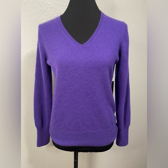 Halogen | Sweaters | Halogen 0 Cashmere Vneck Purple Sweater Large ...